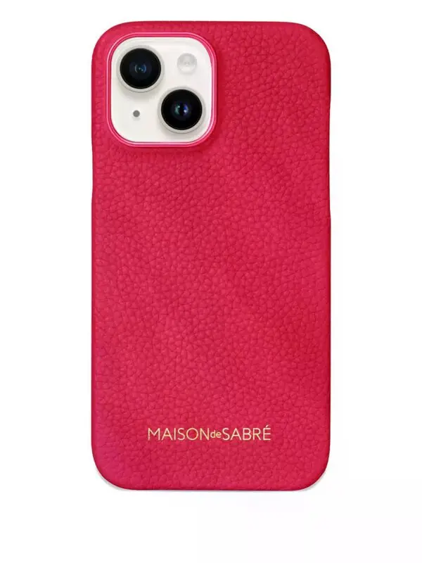 MAISON DE SABRE Logo-lettering Iphone 15 Case - Pink