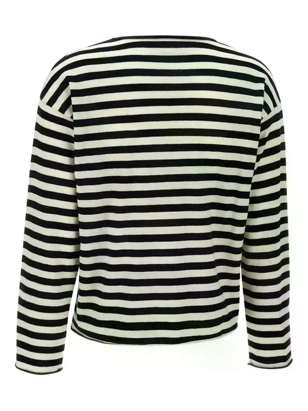 SUN 68 Striped Logo-embroidered Sweater
