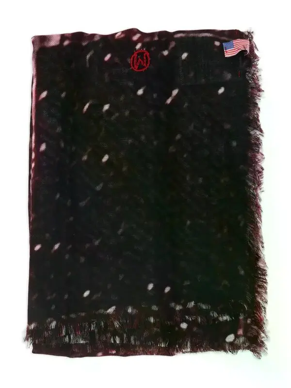 TALKING WALLS Ela Stardust Fringed Scarf - Black
