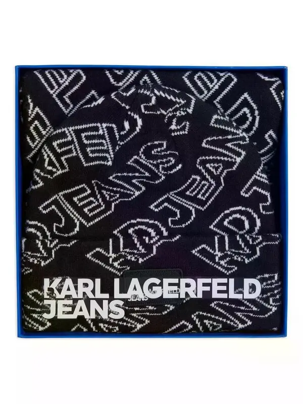 Karl Lagerfeld Monogram Scarf Set