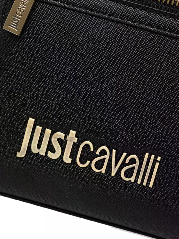 Just Cavalli Logo Messenger Bag With Zip Detail