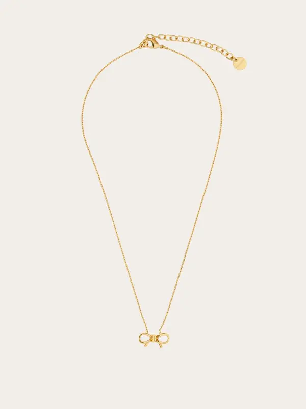 FERRAGAMO Necklace With Bow Pendant - Gold