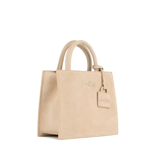 MC2 SAINT BARTH Mini Shop Bag In Suede Leather
