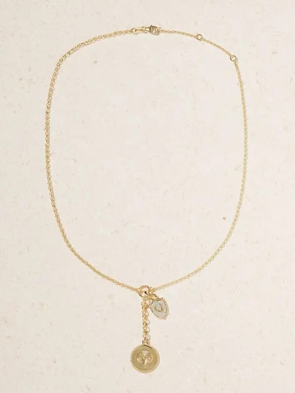 FOUNDRAE Protection Diamond Necklace - Gold