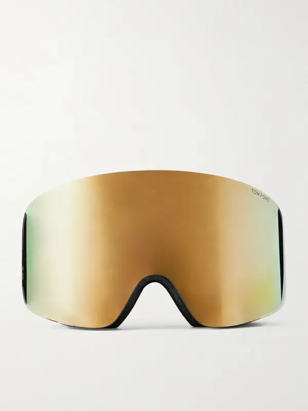 TOM FORD Logo-jacquard Webbing-trimmed Ski Goggles - Black
