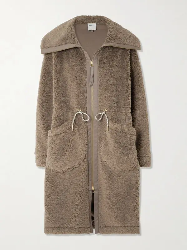 Varley Logan Oversized Fleece Coat - Brown