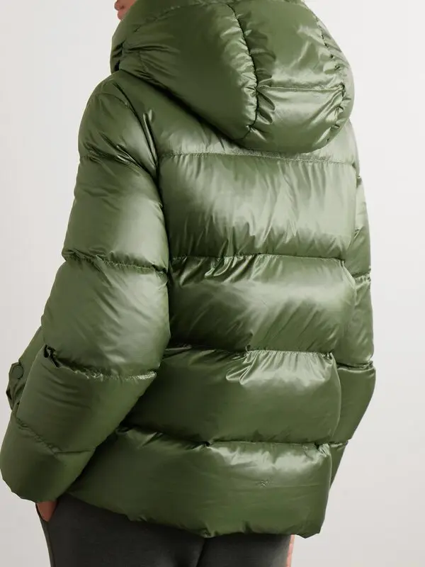 Varley Madelina Hooded Quilted Down Jacket - Green