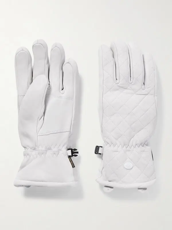Goldbergh Nishi Quilted Leather Gloves - White