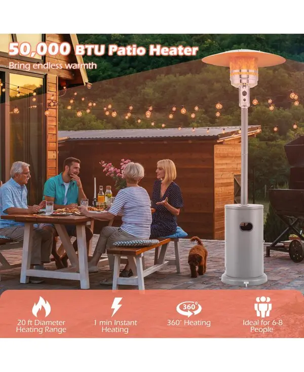 SUGIFT 50000 Btu Propane Patio Heater With Round Table Design