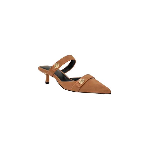 L'Agence Gilliane Heeled Mule - Sand Suede