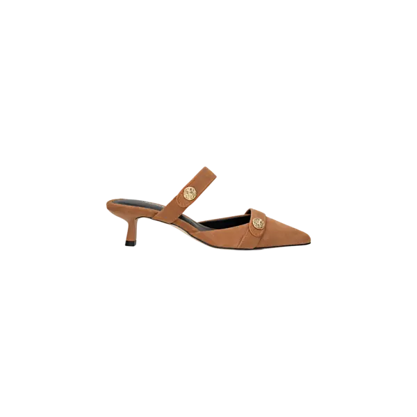 L'Agence Gilliane Heeled Mule - Sand Suede