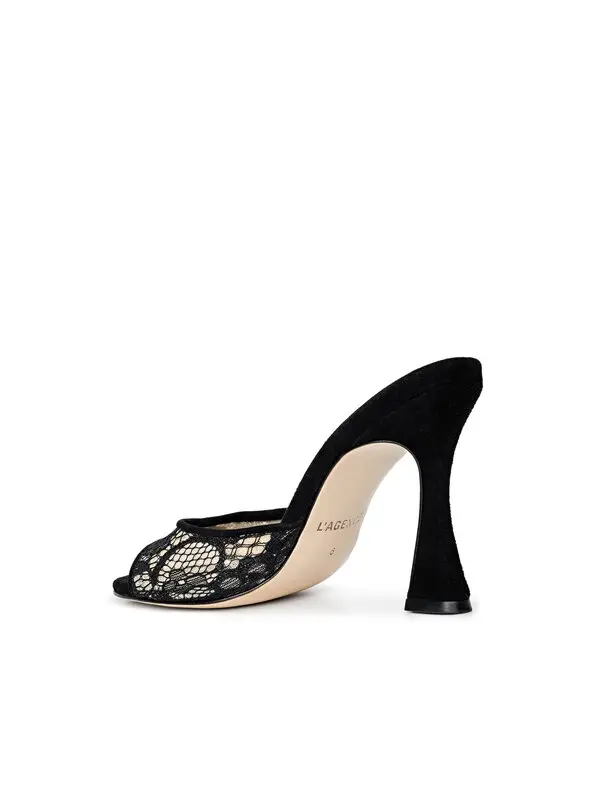 L'Agence Avery Lace Open-toe Mule