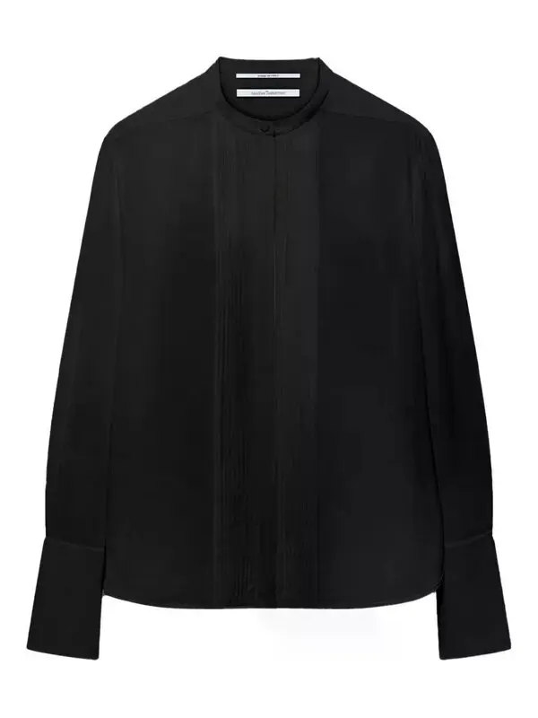 Another Tomorrow Pleated Tuxedo Shirt