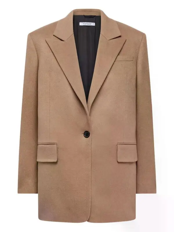 Another Tomorrow Cashmere Blazer - Brown