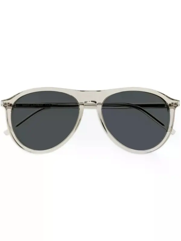Saint Laurent 667 Pilot-frame Sunglasses - Neutrals