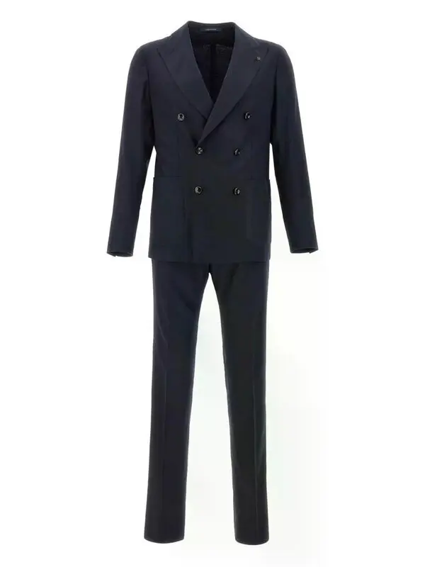 Tagliatore Peak-lapels Double-breasted Suit - Blue