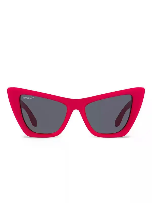Off-White Full-rim Cat-eye Sunglasses - Red