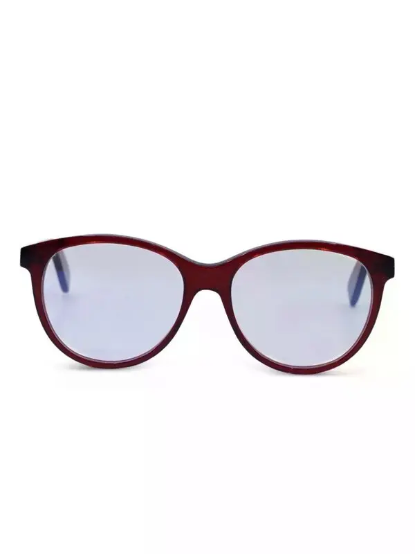 Saint Laurent Logo Detail Glasses - Red