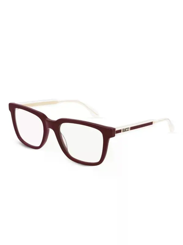 Gucci Square Full-rim Eyeglasses - Red