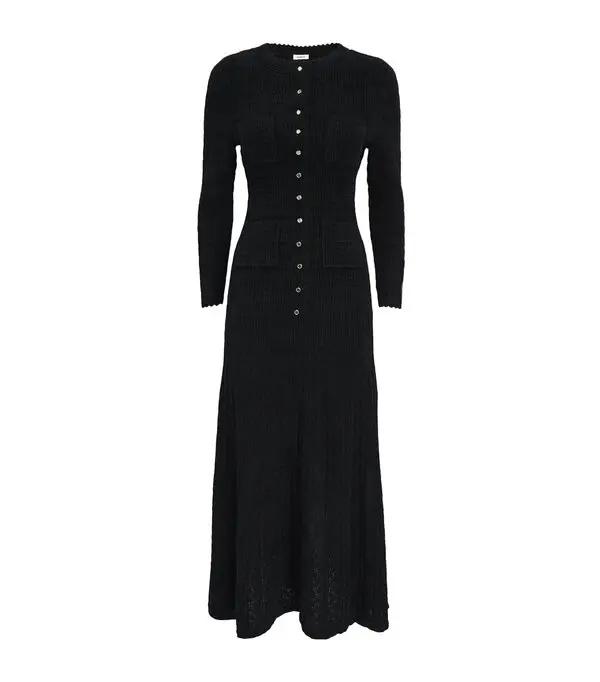 Sandro Knitted Long-sleeve Maxi Dress
