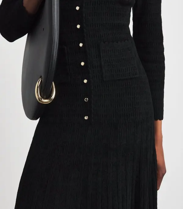 Sandro Knitted Long-sleeve Maxi Dress