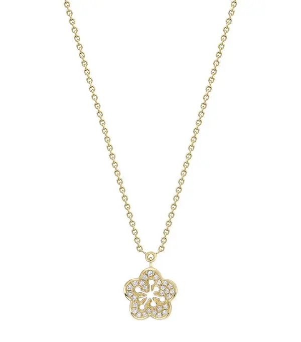 BOODLES Mini Blossom Diamond Pendant Necklace - Gold