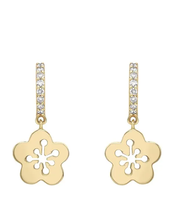 BOODLES Mini Blossom Drop Earrings - Gold