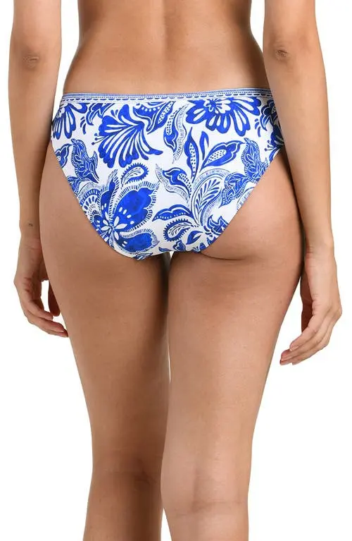 La Blanca Botanical Brocade Bikini Bottoms - Lapis