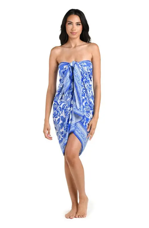 La Blanca Botanical Brocade Cover-up Pareo - Lapis