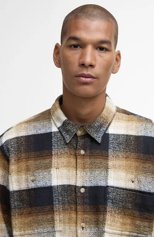 Barbour Woodfoot Check Textured Cotton Button-up Overshirt