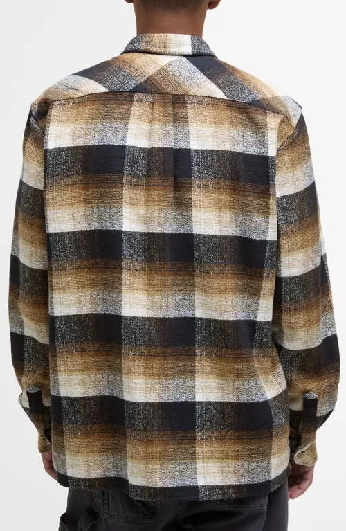 Barbour Woodfoot Check Textured Cotton Button-up Overshirt