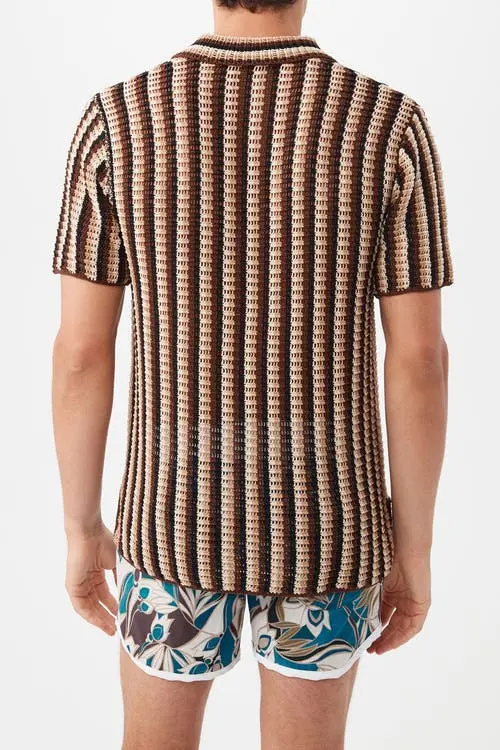 Mr Turk Triston Striped Knit Polo