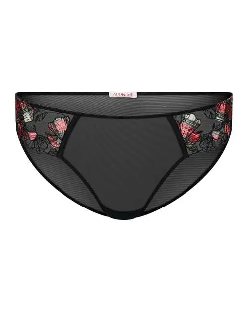 ADORE ME Carole Bikini Panties - Plaid Black