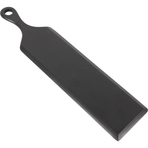 STORIED HOME Acacia Wood Cheese And Cutting Board With Round Opening On Handle - Black