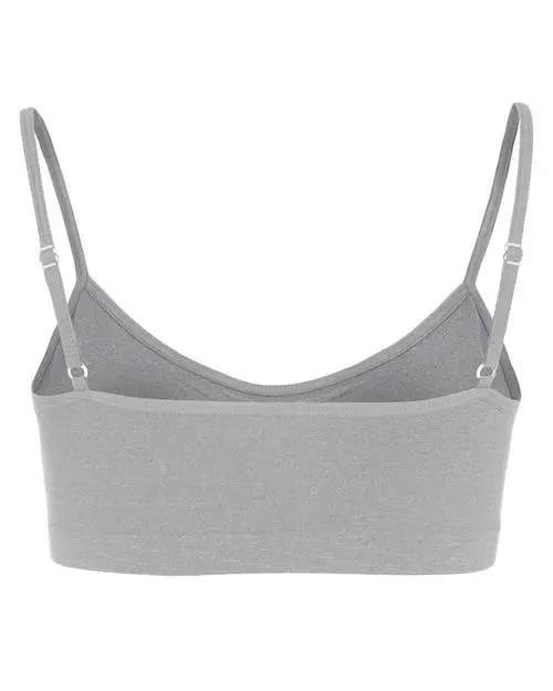 MEMOI 2 Pair Pack Gathered Front Cup Training Bra - Light Gray Heather