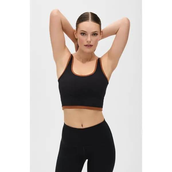 ELASTIQUE ATHLETICS Lisse Bra - Black With Chestnut Trim