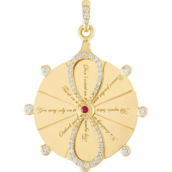 EDEN PRESLEY 14k Gold Spinner Charm - Yellow Gold/diamond