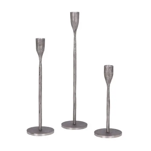 CG HUNTER Charlotte Candleholders - Grey