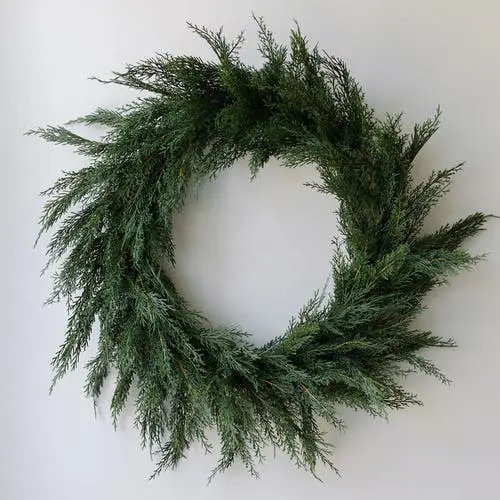 CG HUNTER 30" Faux Ever Cedar Wreath - Green