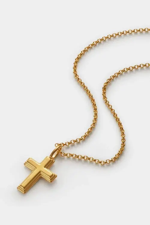 KATIE LOXTON 18k Pvd Coating Cross Pendant Necklace