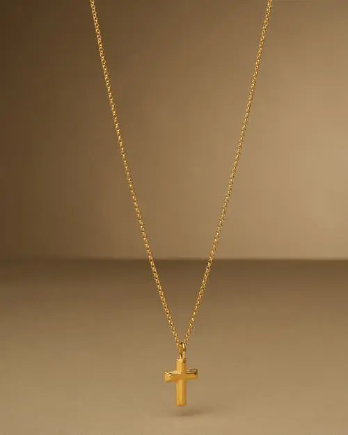 KATIE LOXTON 18k Pvd Coating Cross Pendant Necklace