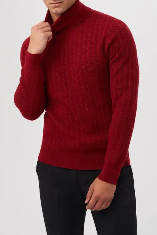 Mr Turk Woodrow Textured Knit Turtleneck