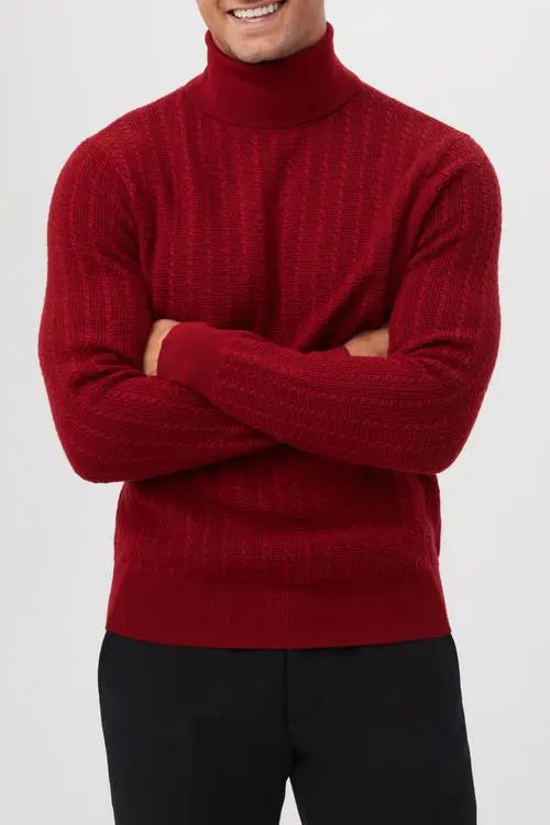 Mr Turk Woodrow Textured Knit Turtleneck