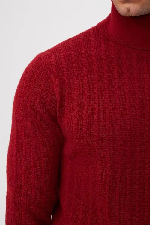 Mr Turk Woodrow Textured Knit Turtleneck