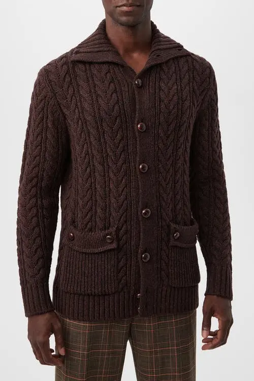 Mr Turk Raleigh Cableknit Sweater Coat