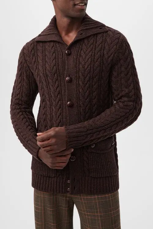 Mr Turk Raleigh Cableknit Sweater Coat