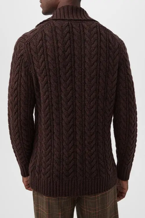 Mr Turk Raleigh Cableknit Sweater Coat