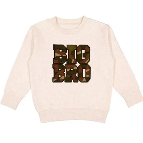 SWEET WINK Camo Patch Crewneck Sweatshirt - Natural