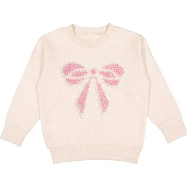 SWEET WINK Pearl Bow Patch Sweatshirt