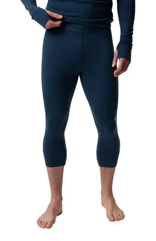BACKCOUNTRY Cedars Rws Merino Midweight 3/4 Baselayer Bottom - Midnight Blue